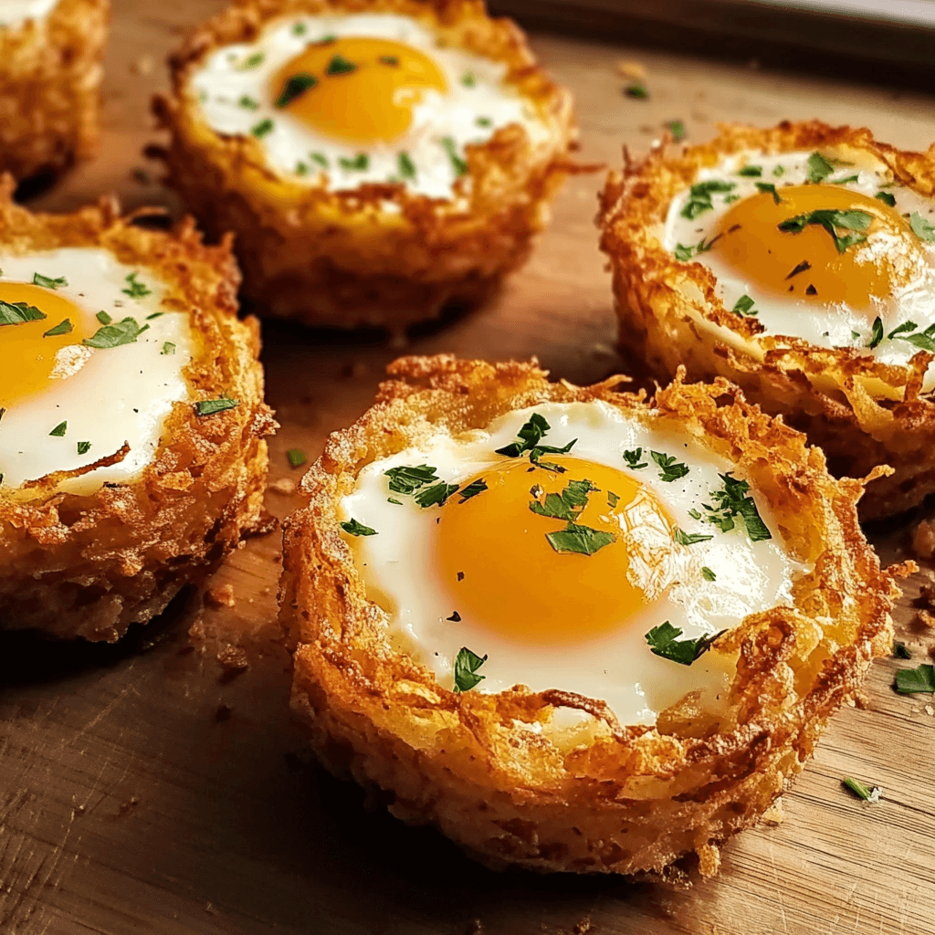 Eggs In Crispy Hash Brown Baskets - Zero Ingredients