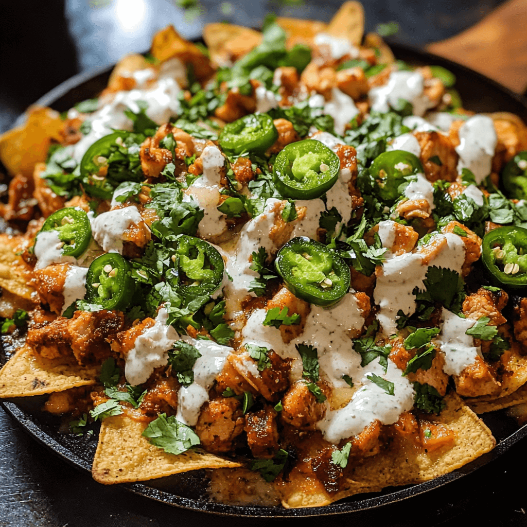 Chipotle Chicken Nachos with Jalapeño Yogurt - Zero Ingredients