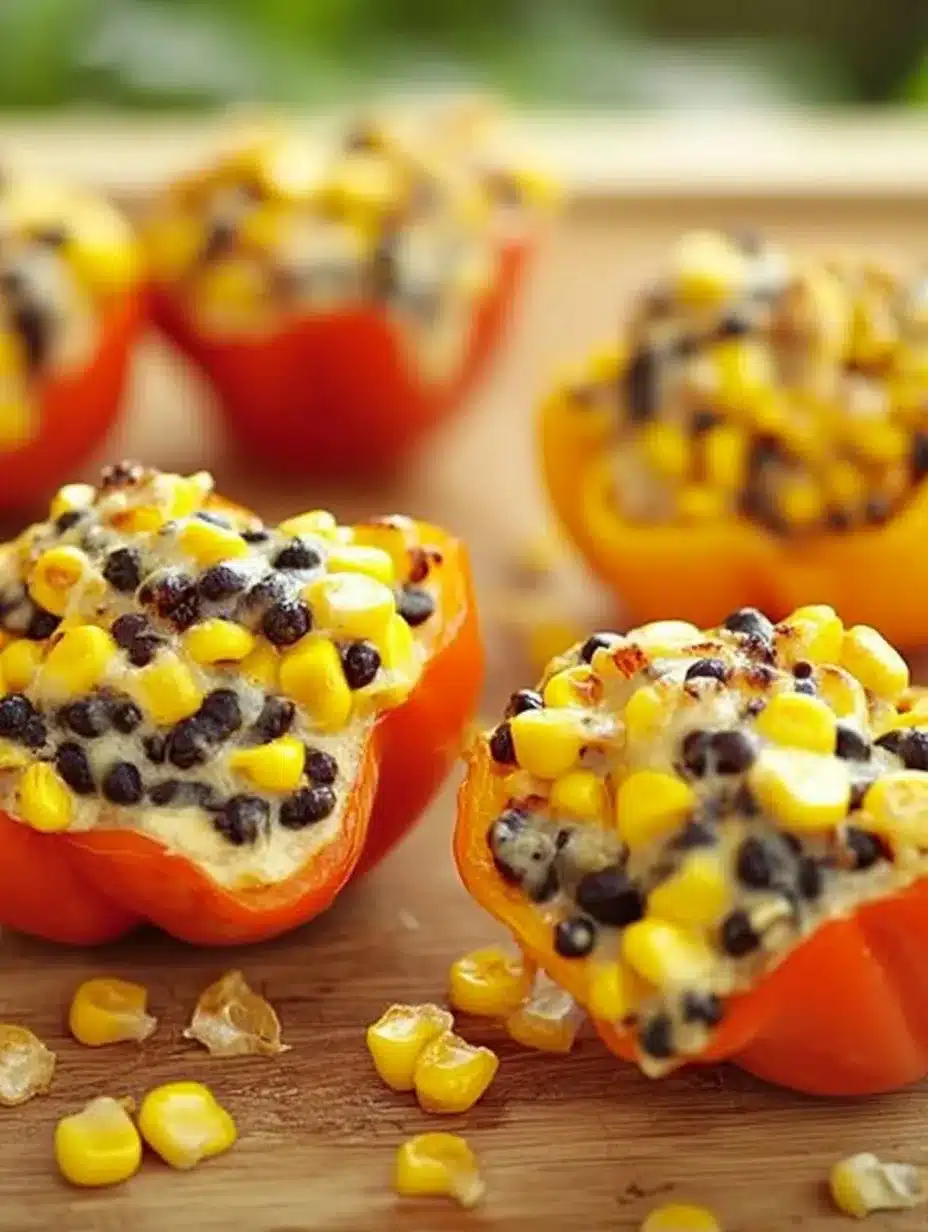 Stuffed Peppers with Corn, Black Beans, and Pepperjack: An Amazing ...