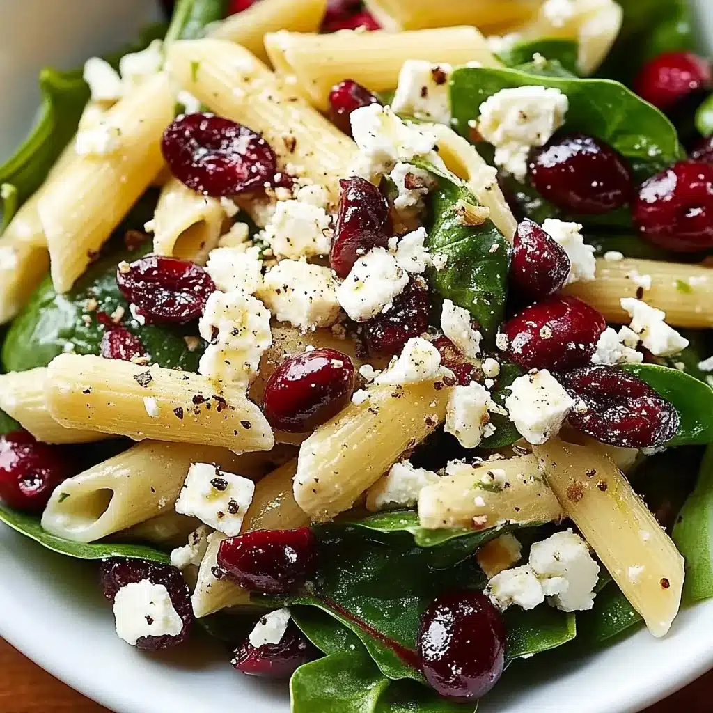 Nutritious Spinach Pasta Salad with Feta and Cranberries: An Incredible ...